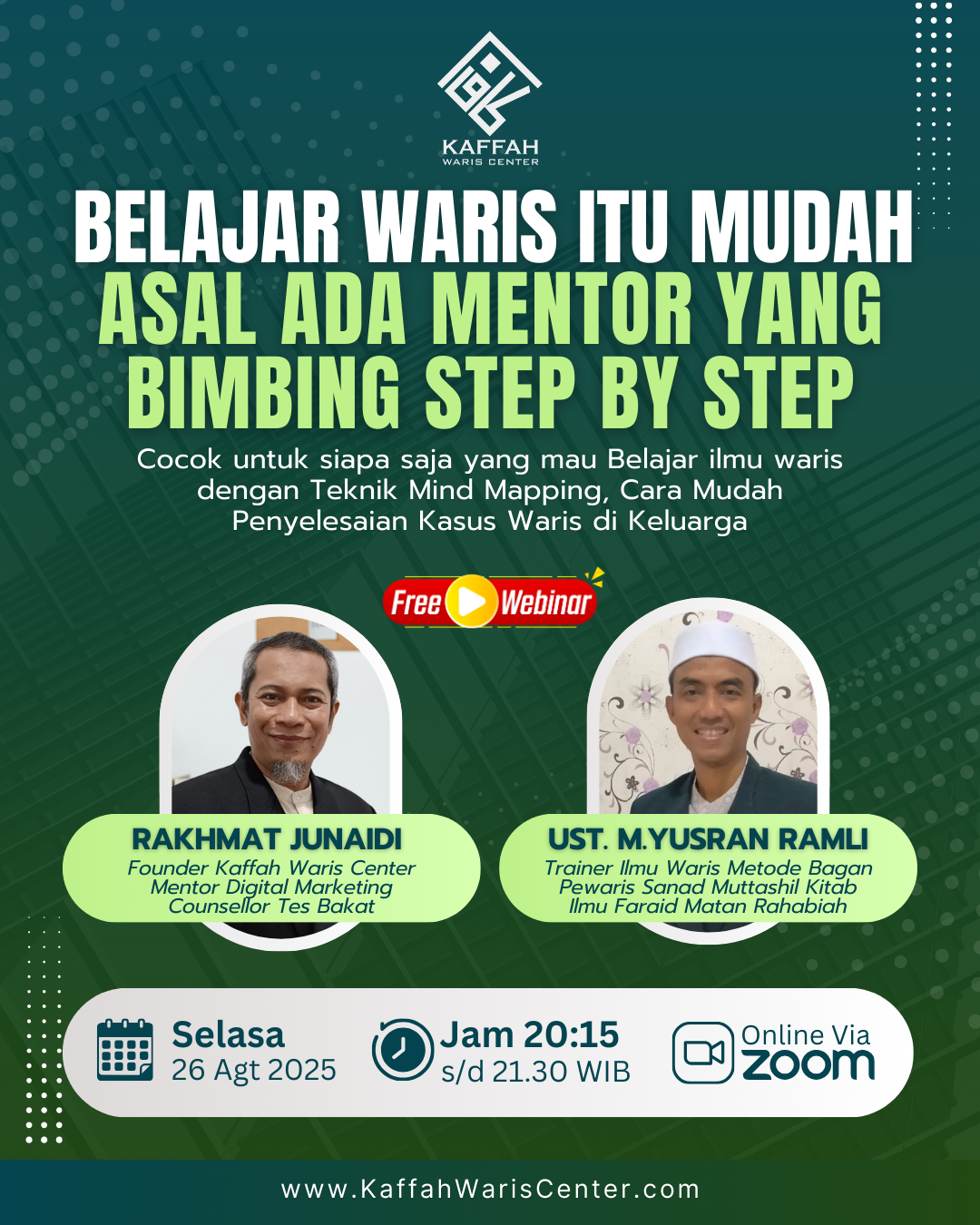 Checkout - [GRATIS] {KWC} Webinar Belajar Waris Itu mudah Asal Ada Mentor Yang Bimbing Step by Step